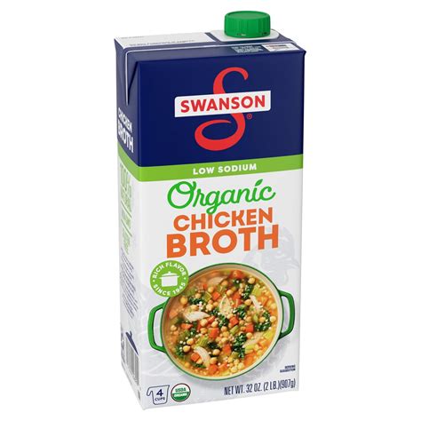 Swanson 100 Natural Low Sodium Organic Chicken Broth 32