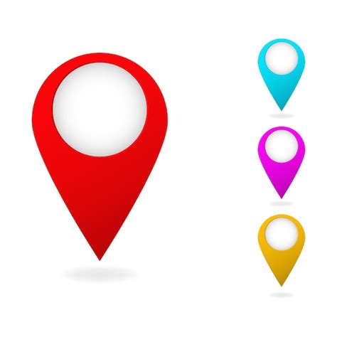 premium vector map pin pointer red gradient