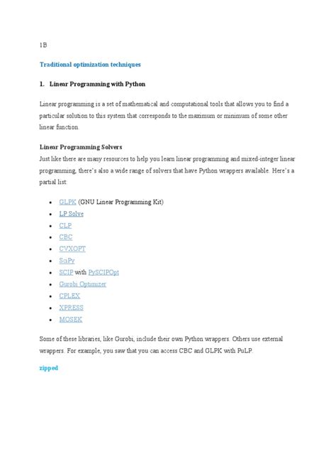 1btraditional Optimization Techniques Pdf