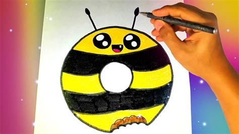 Как нарисовать милую ПОНЧИК в виде ПЧЁЛКИ Легкие рисунки для детей Youtube