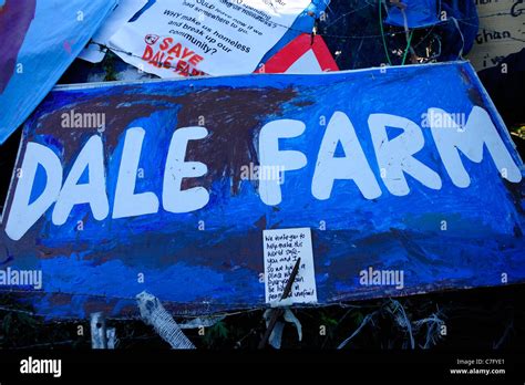 Traveller Eviction At Dale Farm Gypsy Site Basildon Essex United