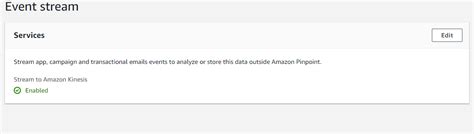 Amazon Web Services Pinpoint Does Not Send Event Data To Kinesis
