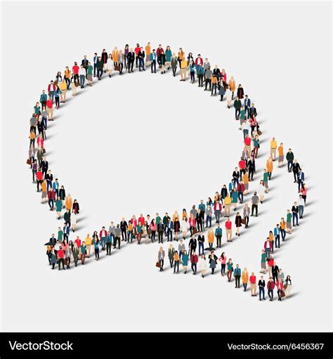 group people shape chat bubbles royalty free vector image