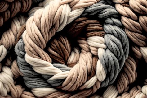 premium ai image natural yarn for knitting twisted threads abstract