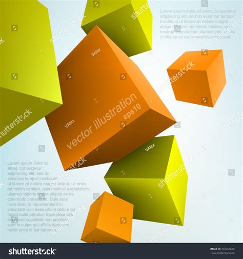 Vector Illustration Of 3d Cubes 102968636 Shutterstock