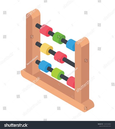 Calculating Mathematical Frame Called Abacus Stock Vector Royalty Free 1224232804 Shutterstock