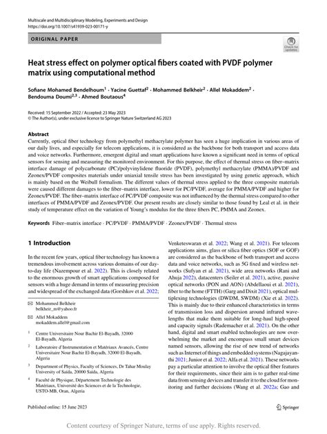 heat stress effect on polymer optical fibers coated with pvdf polymer