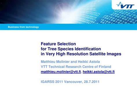 Ppt Feature Selection For Tree Species Identification In Very High