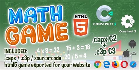 Math Game Html5 Construct 2 3 Capx C3p Source Code Codecan