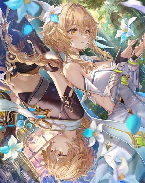 Lumine And Aether Genshin Impact Drawn By Torinoaqua Danbooru