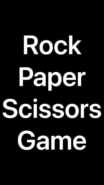 Rock Paper Scissors Game Mobile App Overview Reactnative Androidapps Iosapps Coding Fun