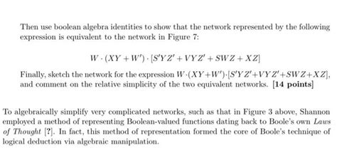 Solved Then Use Boolean Algebra Identities To Show That The