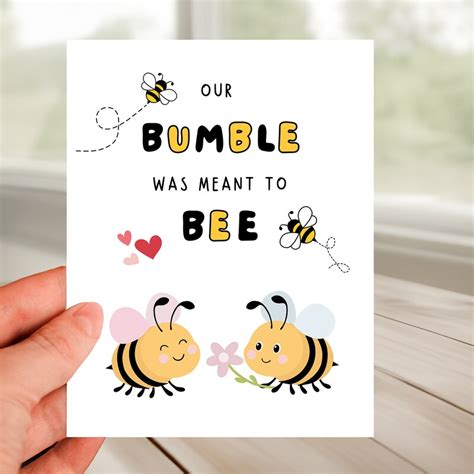 Bumble Anniversary Card Etsy