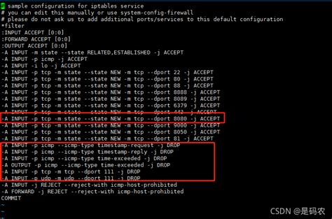 linux服务器 iptables防火墙 防火墙禁止内部网络的111 csdn博客