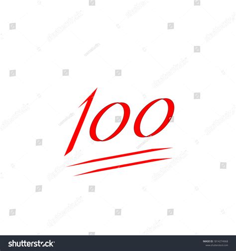 100 Percent Emoji One Hundred Percent Stock Vector Royalty Free