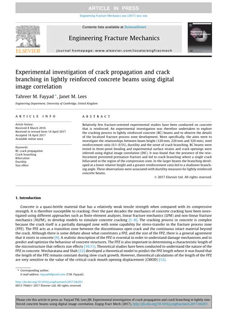 Pdf Experimental Investigation Of Crack Propagation And Crack