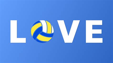 파란색 배경에 배구를 사랑 일러스트 레이 션 벡터 Eps 10 배구 선수권 대회 로고에 사용할 수 있습니다 경기 스포츠에 대한 스톡 벡터 아트 및 기타 이미지 Istock