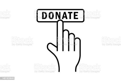 기부 아이콘 그림입니다 기부와 손 터치 아이콘은 자선 단체와 관련이 있습니다 선 아이콘 스타일입니다 간단한 벡터 디자인 편집 가능 Charitable Foundation에
