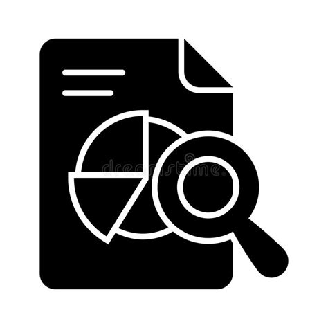 Pie Chart On Sheet With Magnifier Showing Vector Design Of Data Research Stock Vector