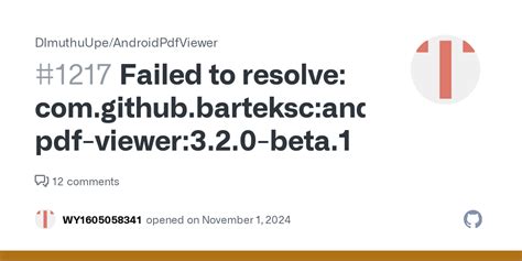 Failed To Resolve Comgithubbartekscandroid Pdf Viewer320 Beta1