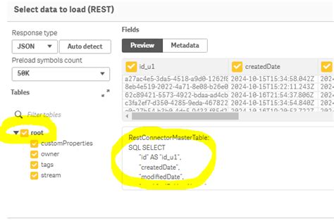 Select From Json Rest Connector Qlik Community 2495847