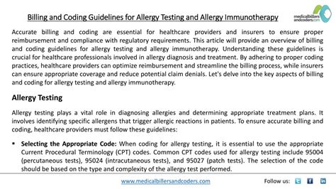 Ppt Billing And Coding Guidelines For Allergy Testing And Allergy Immunotherapy Powerpoint