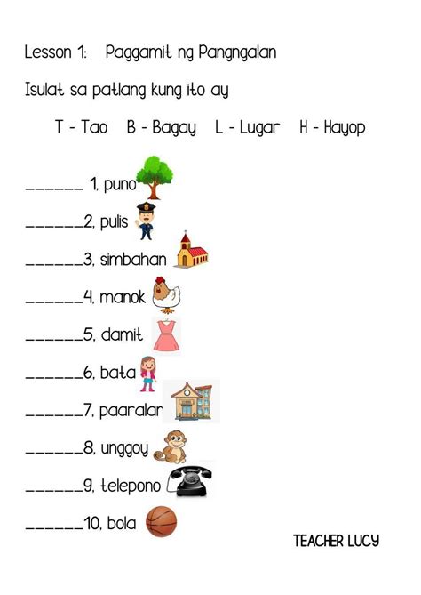 Best 13 Kasarian Ng Pangngalan Worksheet Artofit