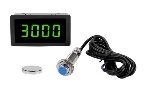 Taxnele Digital Tachometer Gauge Rpm Speed Meter Hall Proximity Switch