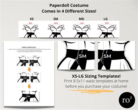 SIZE TEMPLATES Paper Doll Halloween Costume Sexy Costume Cosplay Costume Fantasy Unique