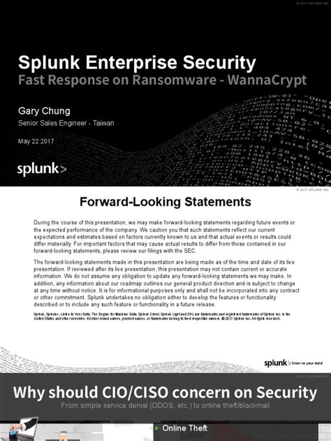 Splunk Enterprise Security On Ransomware Wannacrypt Pdf Ransomware Cyberwarfare