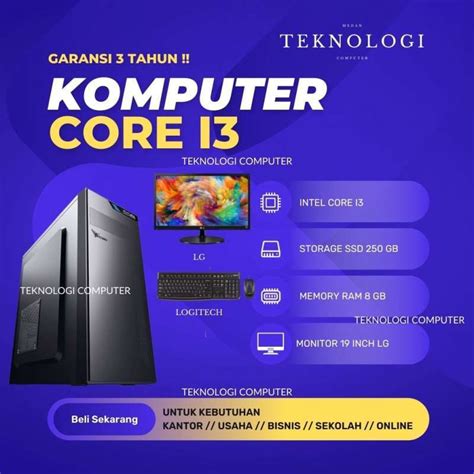 Jual Komputer Rakitan Intel Core I Pc Rakitan Kantor Lengkap Siap Pakai Cpu Rakitan Di
