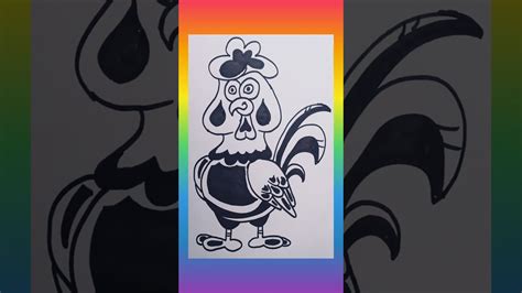 How To Draw A Cock Easy Step By Step How To Draw A Rooster YouTube