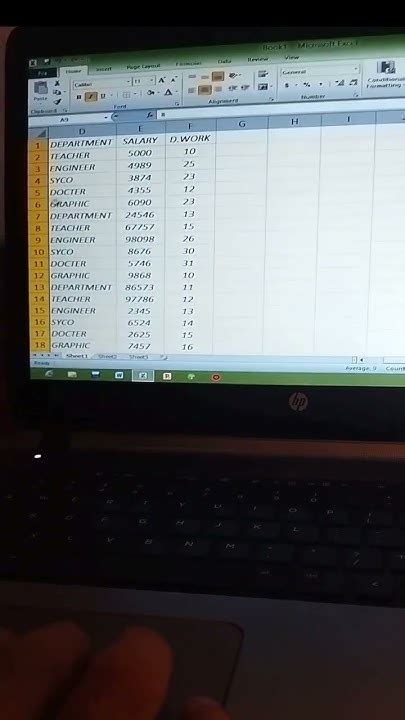 Shortcut Key Of Hide And Unhide Row And Column In Excel Excel Exceltips Shorts Exceltutorial