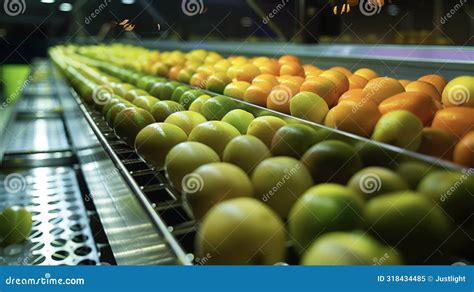 A Closeup Of A Hightech Fruit Sorting Machine Captures Its Quick And Meticulous Sorting Process