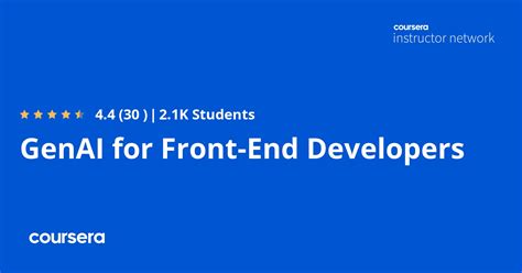 genai for front end developers coursera