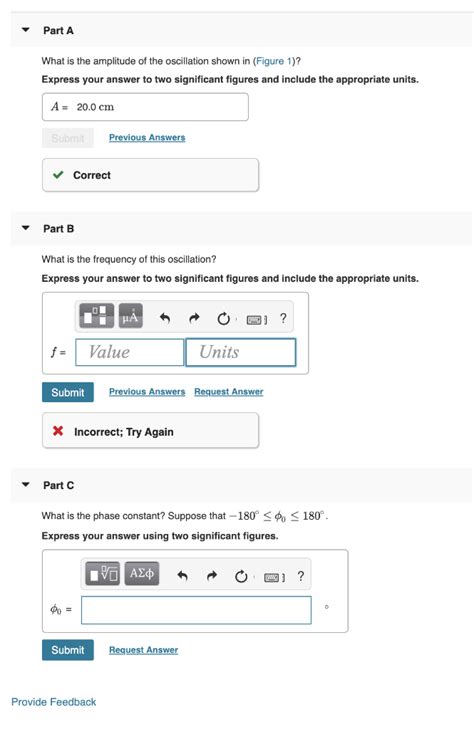 Solved Part A What Is The Amplitude Of The Oscillation Shown