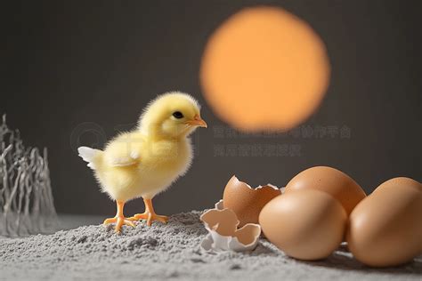 雏鸡ai数字艺术 鸡简约风格可爱小鸡站立沙地破壳鸡蛋场景商业照片 Ai图片免费下载 Png格式 1344像素 编号72505672 千图网