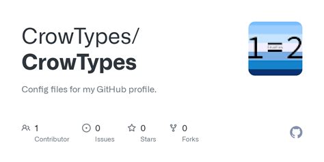 github crowtypes crowtypes config files for my github profile