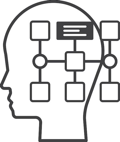 최소한의 스타일로 인간의 머리와 연결 그림 프리미엄 벡터