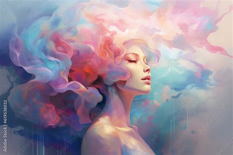 Abstract Representation Of Gender Identity Spectrum Various Symbols Floating In Space Fluid