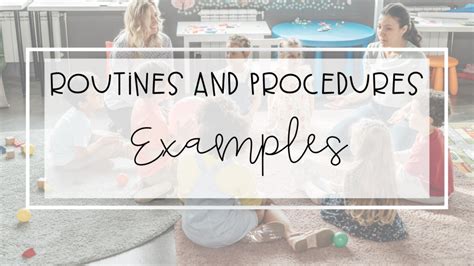 Classroom Routines And Procedures Examples My Day In K