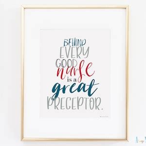 Nurse Preceptor Quote Art Print Nursing Leader T Digital Download