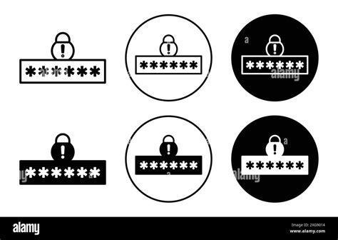 Wrong Password Code Icon Vector Logo Set Collection For Web App Ui