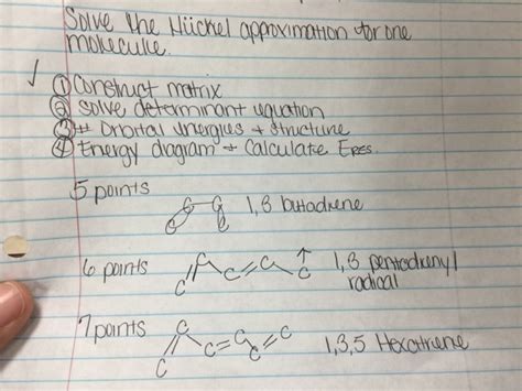 solved solve the huckel approximation for one molecule