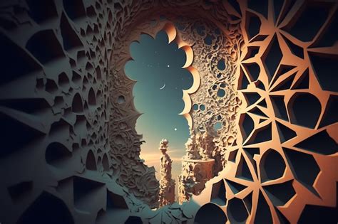 Premium Ai Image Fractal Volumetric Abstraction Background Neural