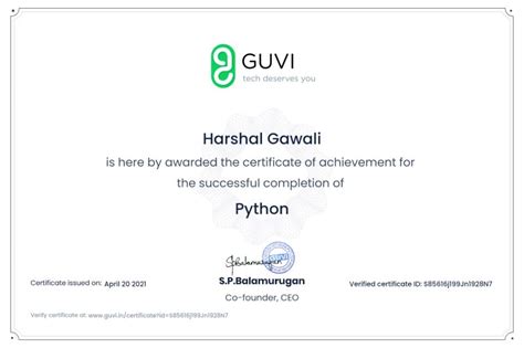 Harshal Gawali On Linkedin Guvi Python Programming