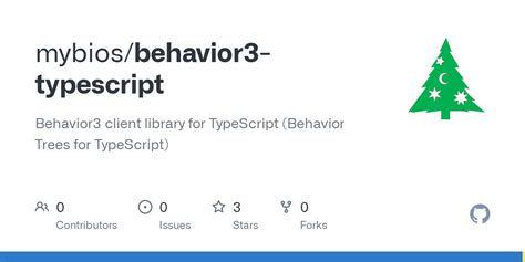 Github Mybiosbehavior3 Typescript Behavior3 Client Library For