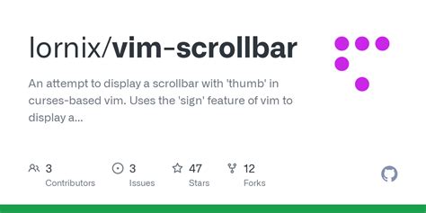 Github Lornixvim Scrollbar An Attempt To Display A Scrollbar With Thumb In Curses Based