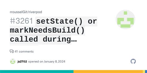 `setstate Or Markneedsbuild Called During Build` When Using