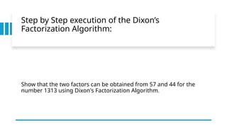 Learning Algorithm Of Dixon Factorization Method Pptx